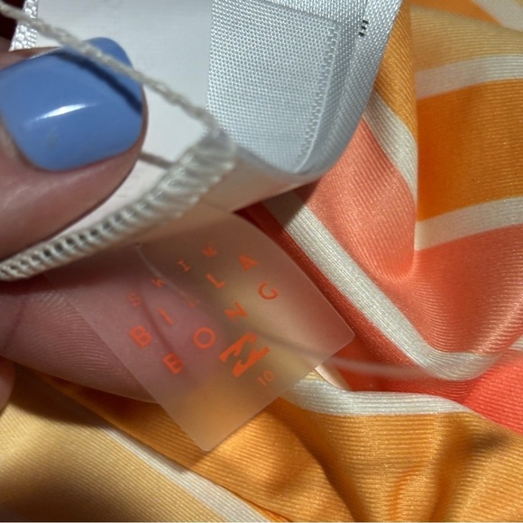 Billabong | Swim | Nwt Billabong Youth Girls One Piece Orange Stripes ...
